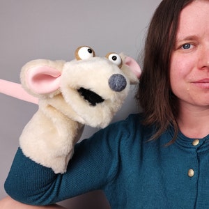 White Mouse Muppet Style Puppet | Hand Puppet | Dumbo Rat | Educational ...