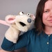 White Mouse Muppet Style Puppet Hand Puppet Dumbo Rat Educational Tool ...