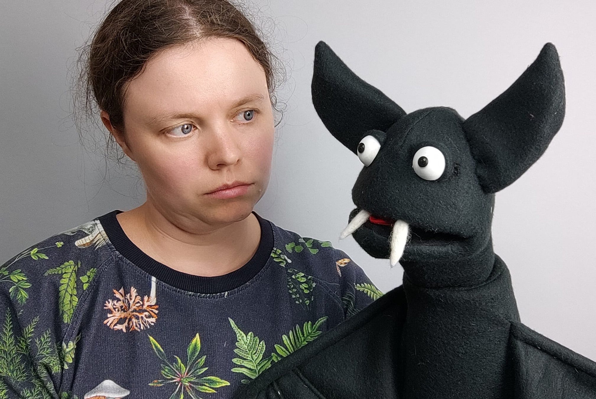 Vampire Bat Handmade Professional Puppet Bat Plushie With Movable Mouth ...