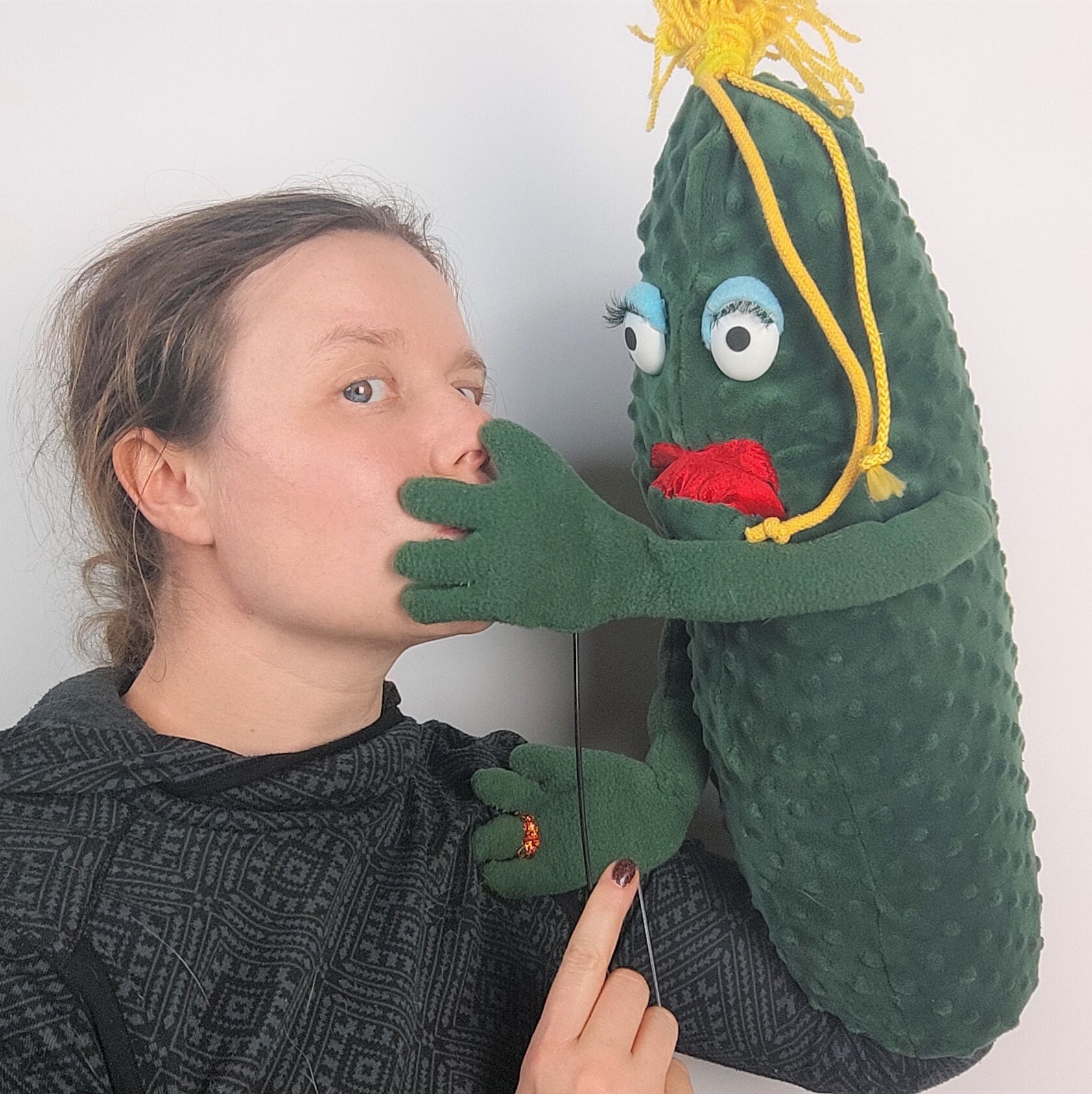 Lady Cucumber Muppet Style Puppet Healthy Food Education for Children ...