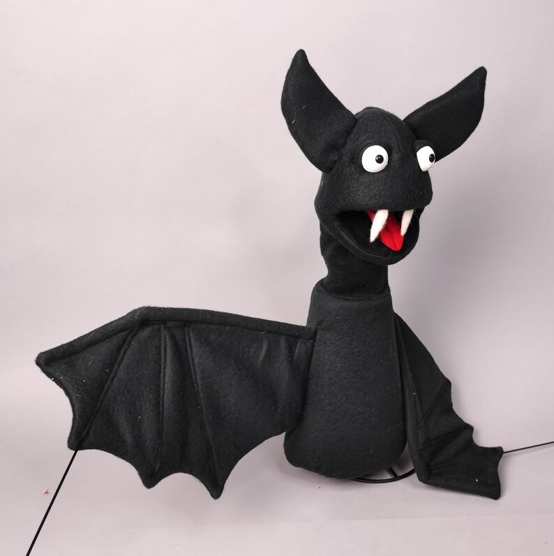 Vampire Bat Handmade Professional Puppet | Bat Plushie With Movable ...