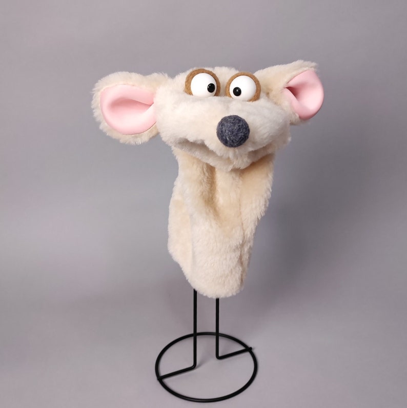 White Mouse Muppet Style Puppet | Hand Puppet | Dumbo Rat | Educational ...