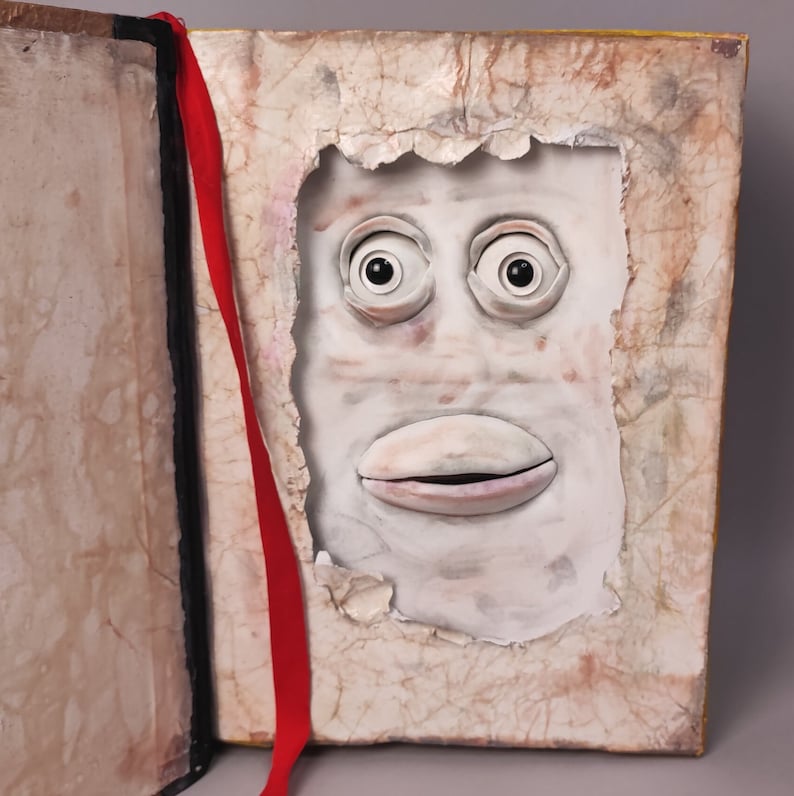 Speaking Old Book Puppet Movable Eyes and Mouth - Etsy