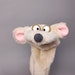 White Mouse Muppet Style Puppet Hand Puppet Dumbo Rat Educational Tool ...