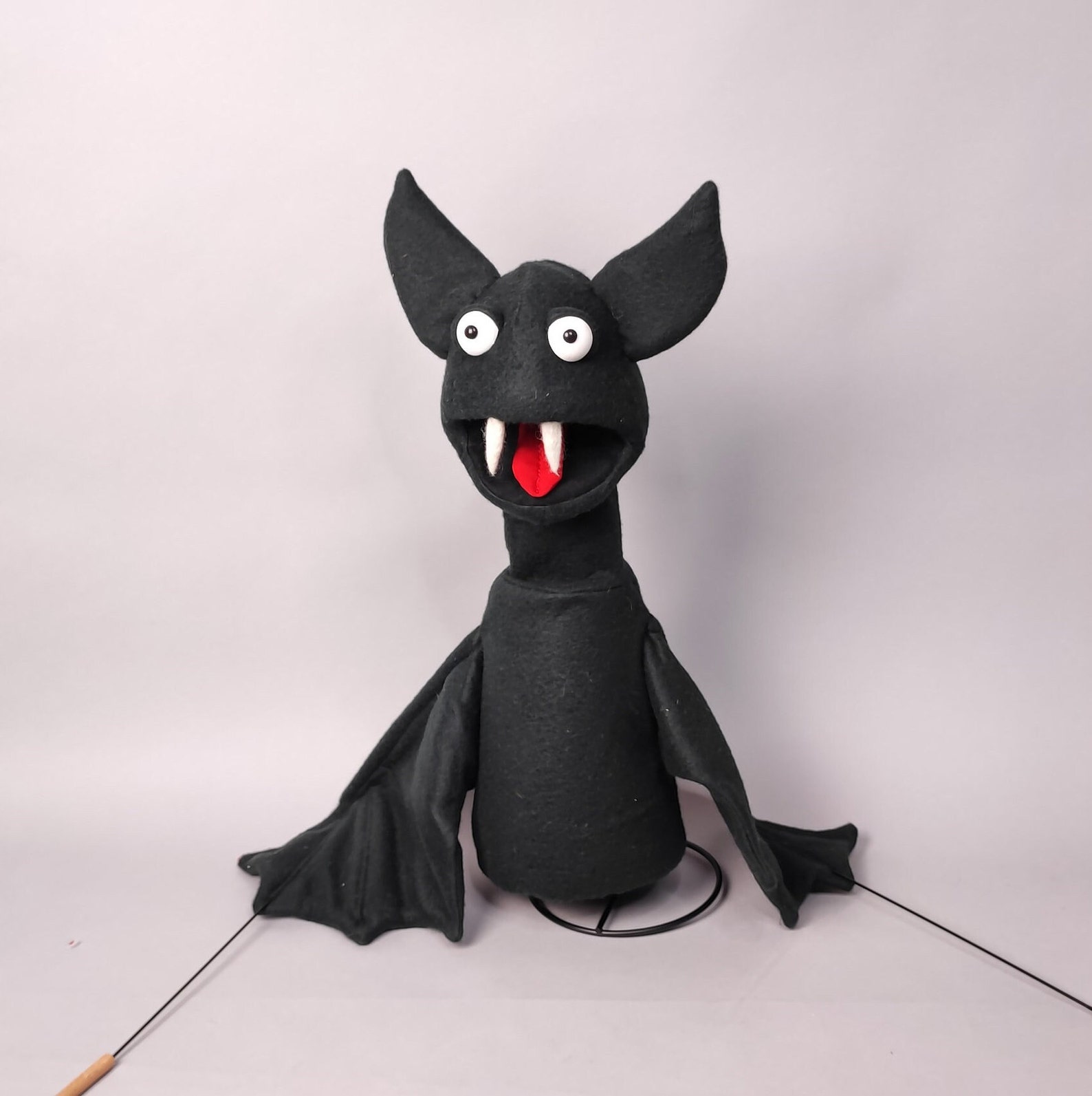Vampire Bat Handmade Professional Puppet | Bat Plushie With Movable ...