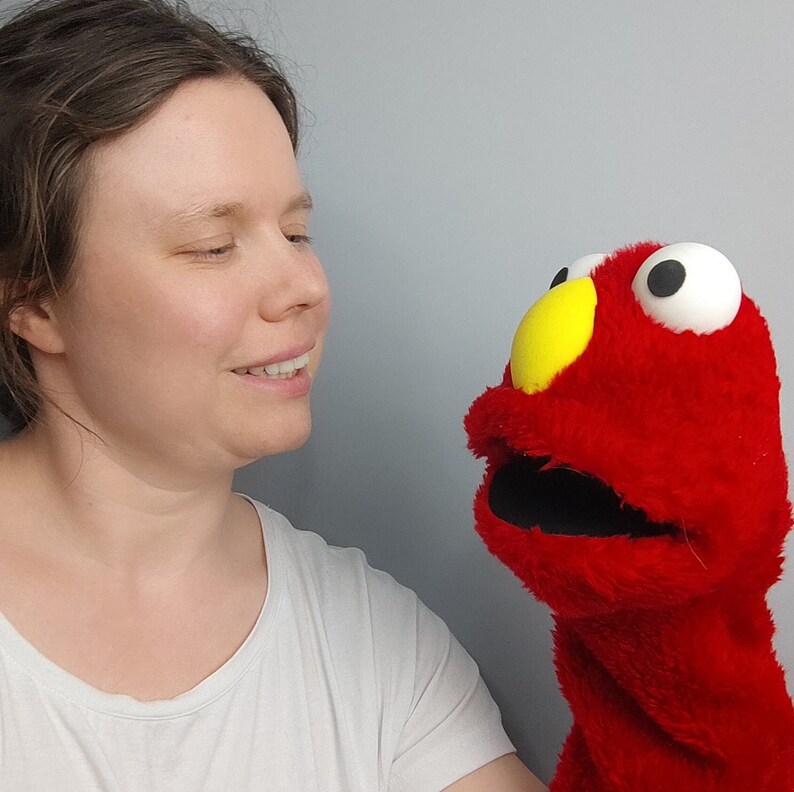 Red Monster Puppet Love Muppet Style | Educational Tool for Kids ...