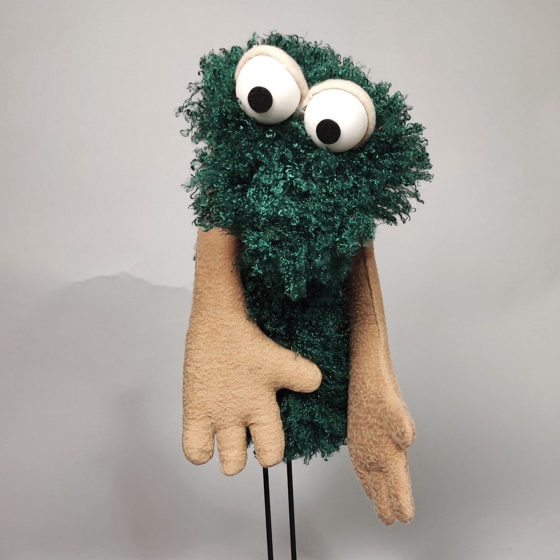 Mysterious Green Soft Hand Puppet for Therapy, Kids Play or Theater - Etsy