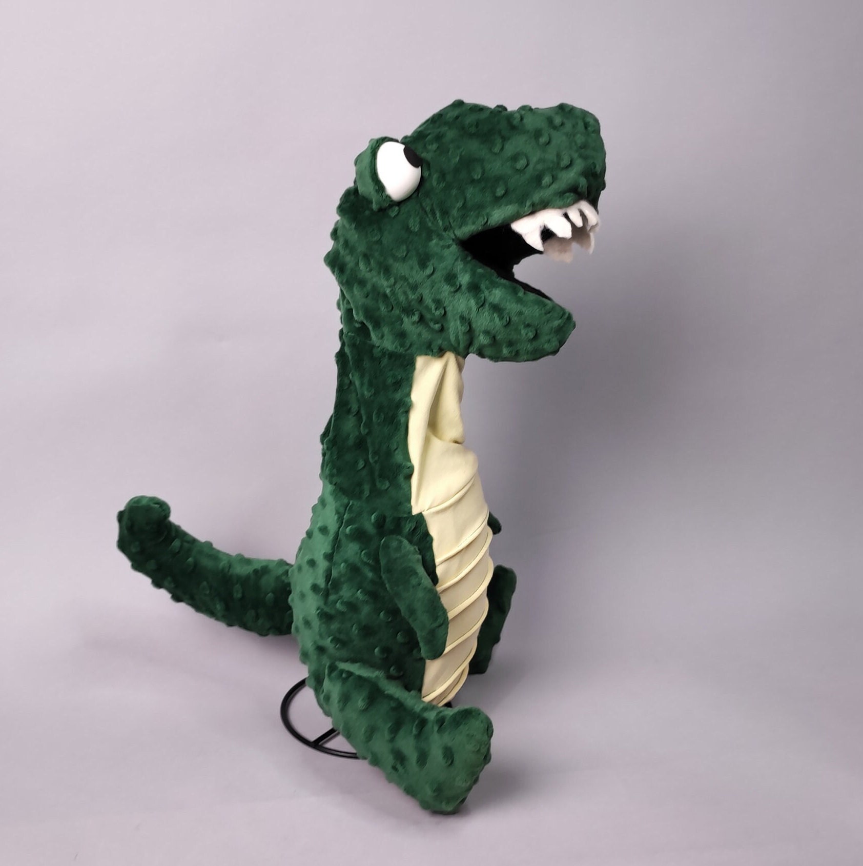 Green Dinosaur T-rex Puppet | Gift for Prehistory Lovers | - Etsy