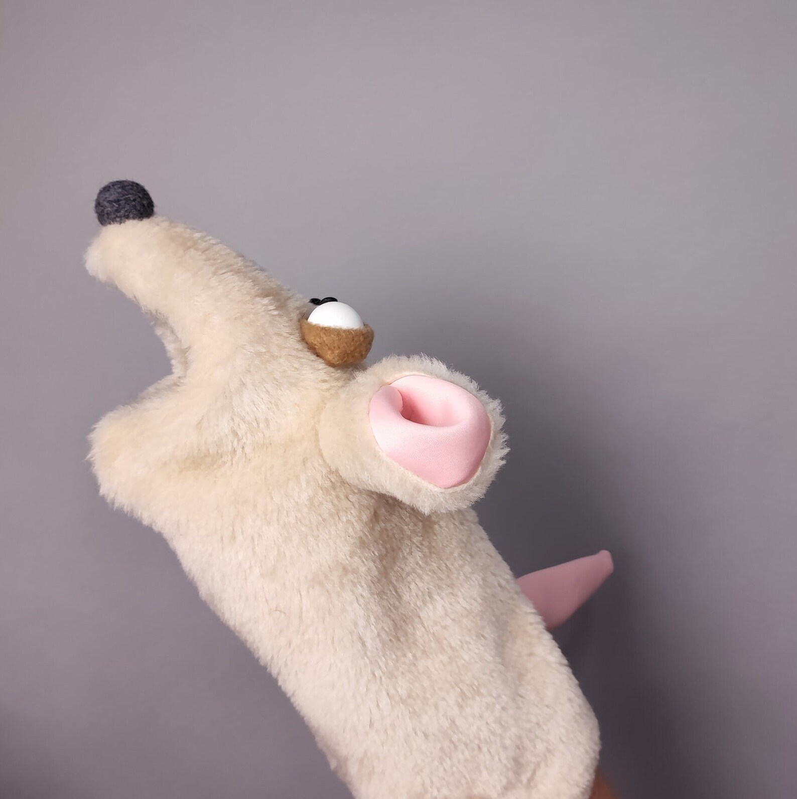 White Mouse Muppet Style Puppet Hand Puppet Dumbo Rat Educational Tool ...