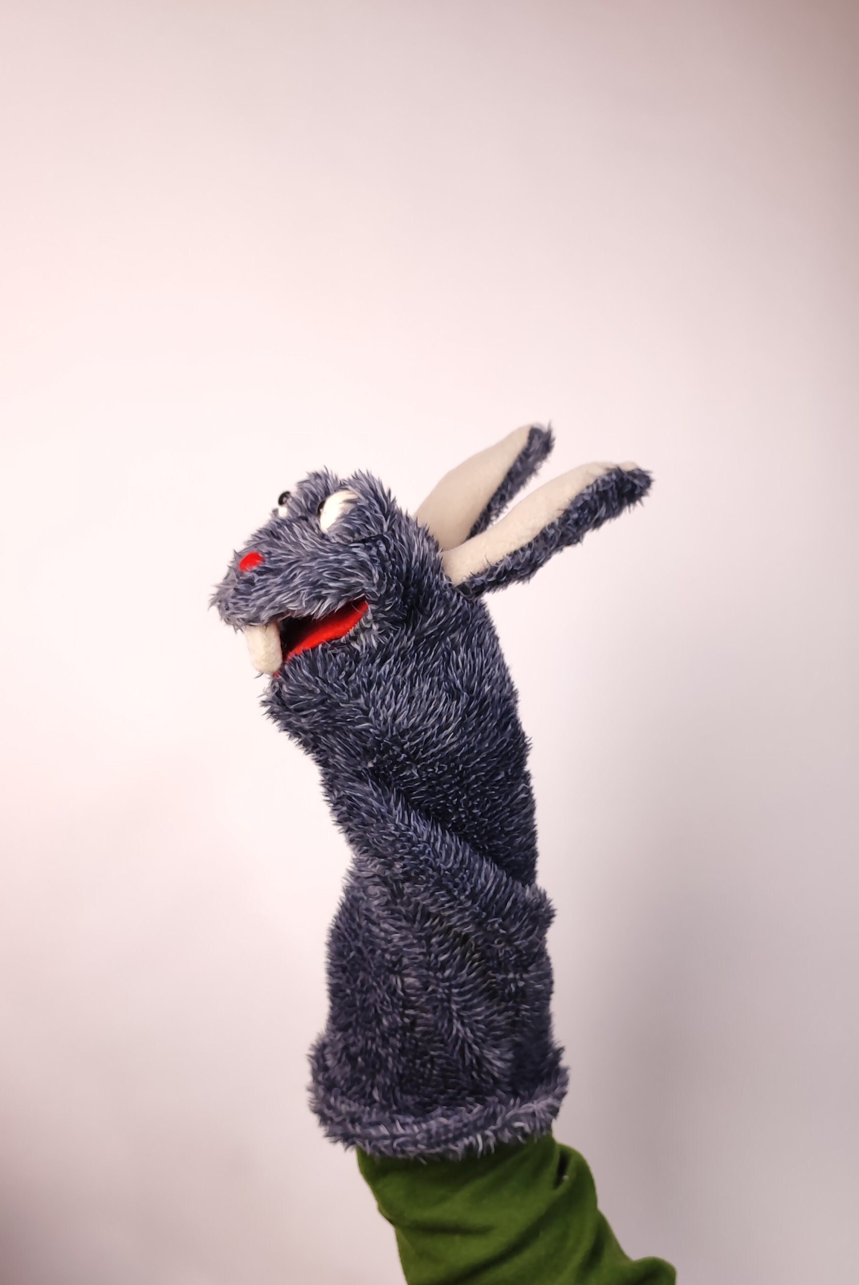 Henry the Rabbit Hand Puppet, Muppet Style, Therapeutic Puppet - Etsy