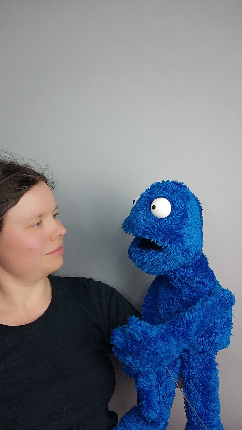 Blue Monster Puppet Muppet Style - Joy for Kids and Adults - Etsy