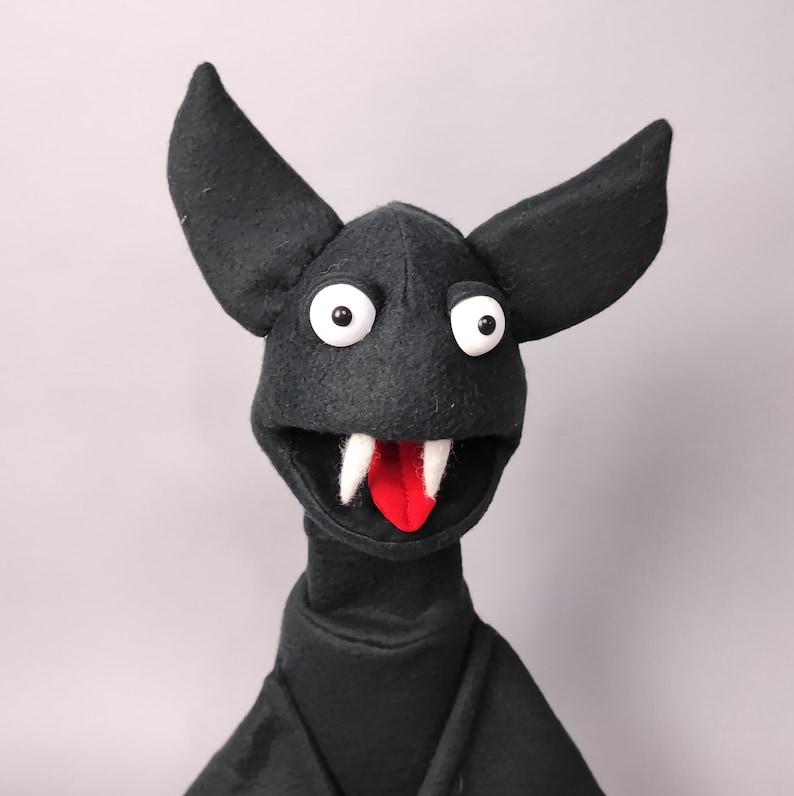 Vampire Bat Handmade Professional Puppet | Bat Plushie With Movable ...