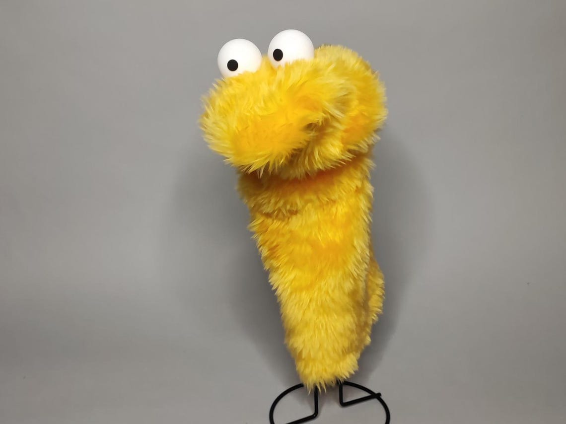 Yellow Sock Hand Puppet - for Therapy, Camera and Fun! - Etsy