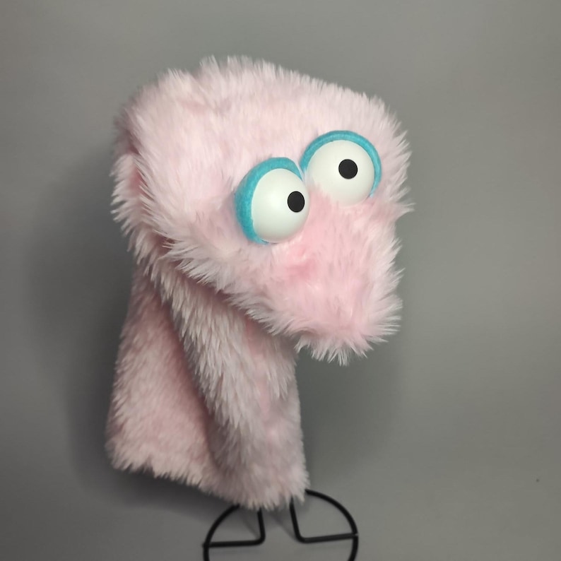 Handmade Pink Monster Puppet: Soft Furry Sock Puppet Toy - Etsy