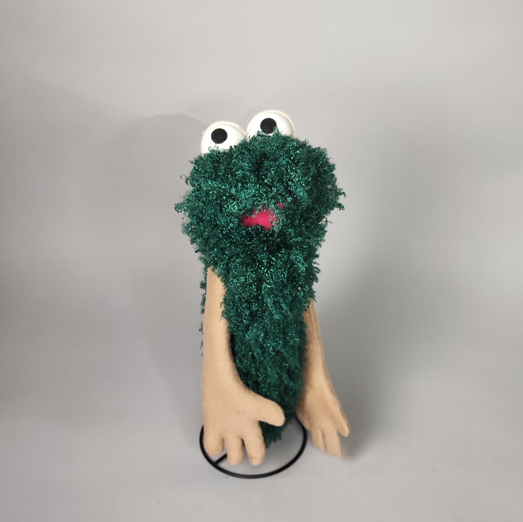 Mysterious Green Soft Hand Puppet for Therapy, Kids Play or Theater - Etsy