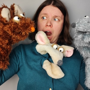 White Mouse Muppet Style Puppet | Hand Puppet | Dumbo Rat | Educational ...