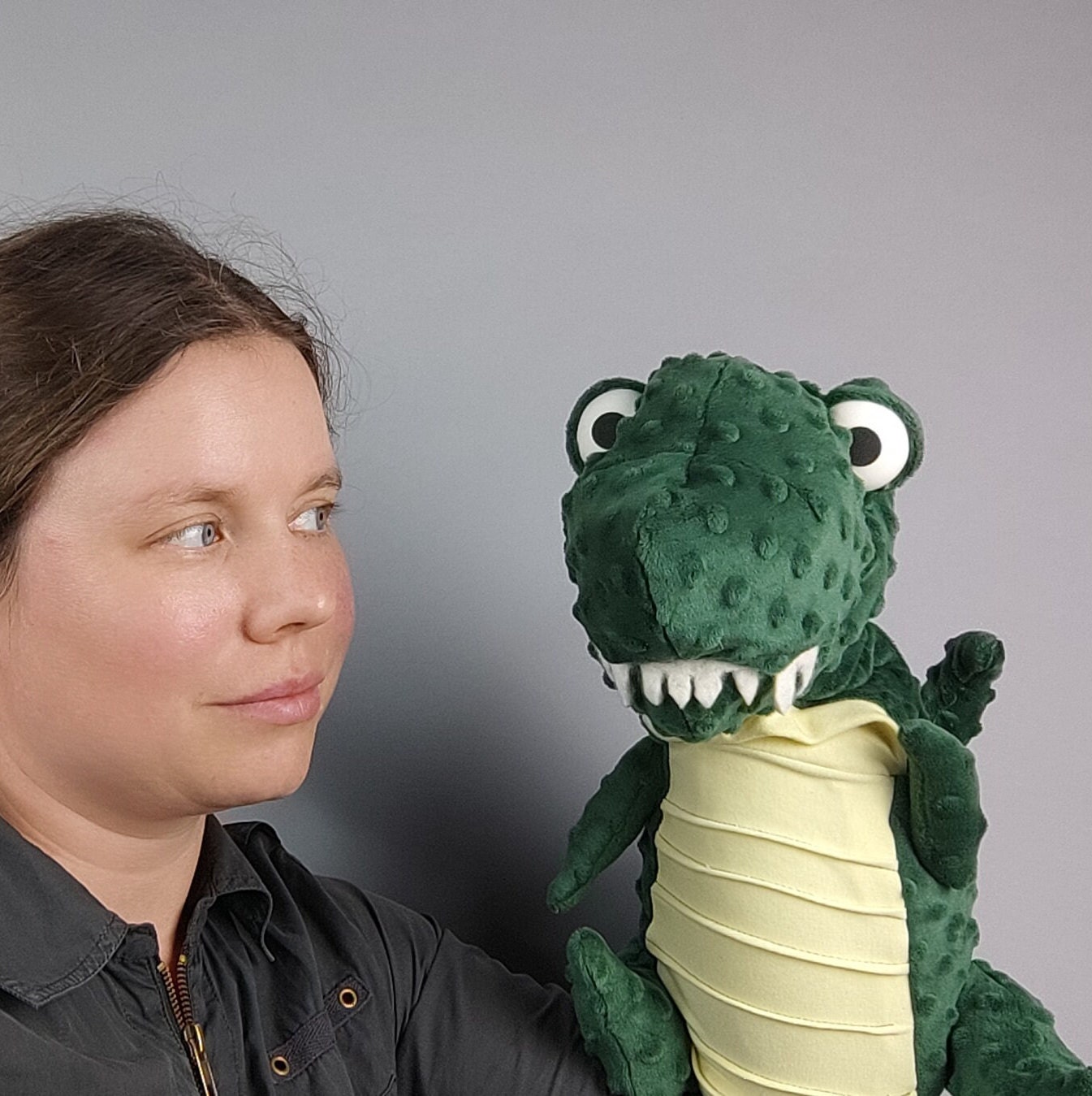 Green Dinosaur T-rex Puppet Gift for Prehistory Lovers - Etsy