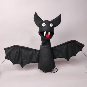 Vampire Bat Handmade Professional Puppet | Bat Plushie With Movable ...