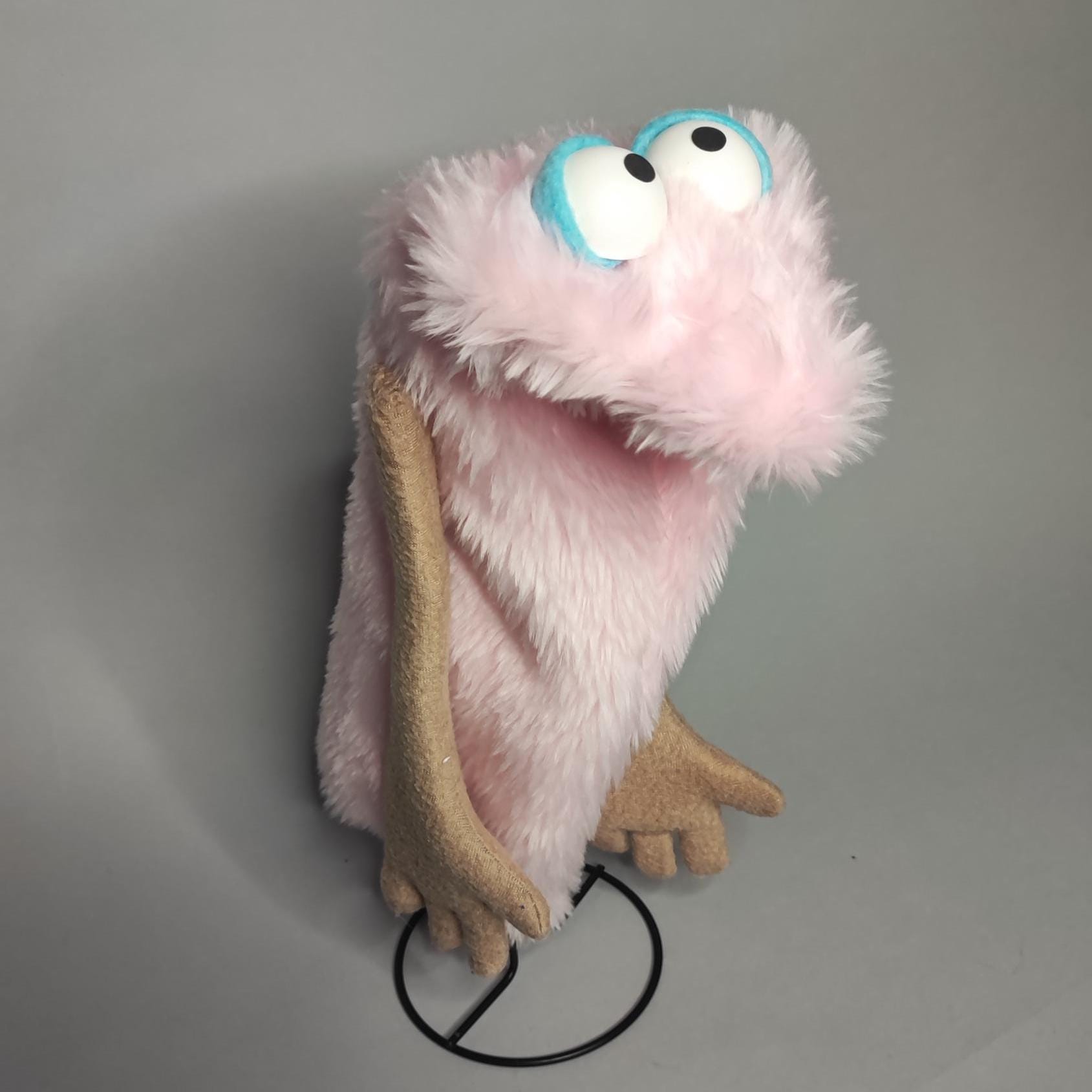 Handmade Pink Monster Puppet: Soft Furry Sock Puppet Toy - Etsy