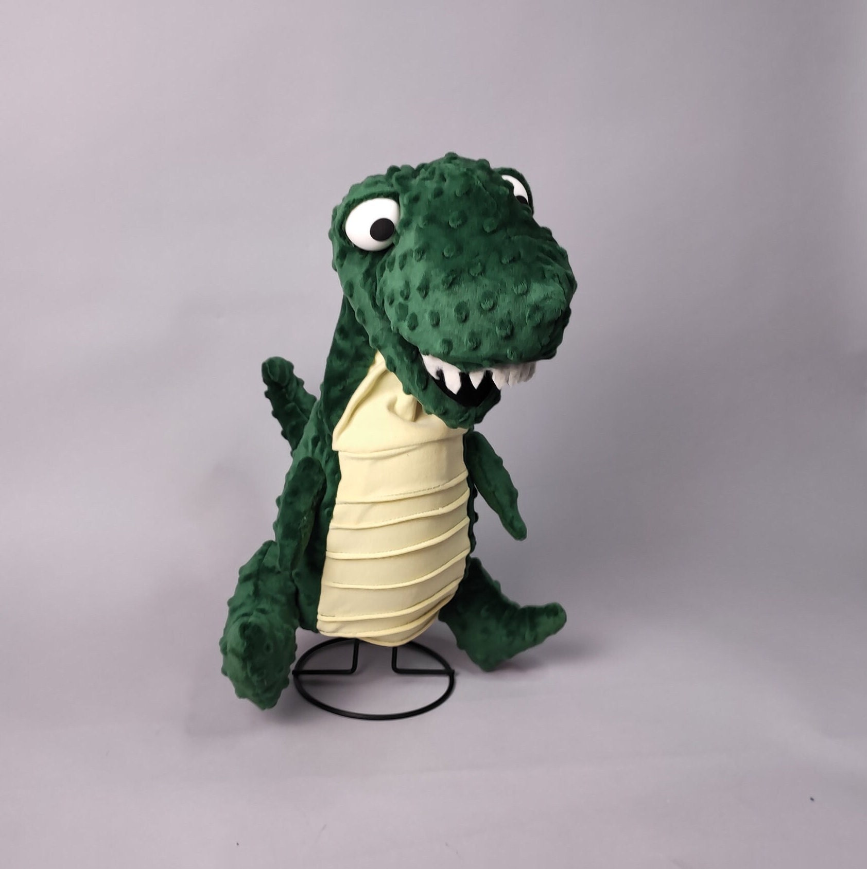 Green Dinosaur T-rex Puppet | Gift for Prehistory Lovers | - Etsy