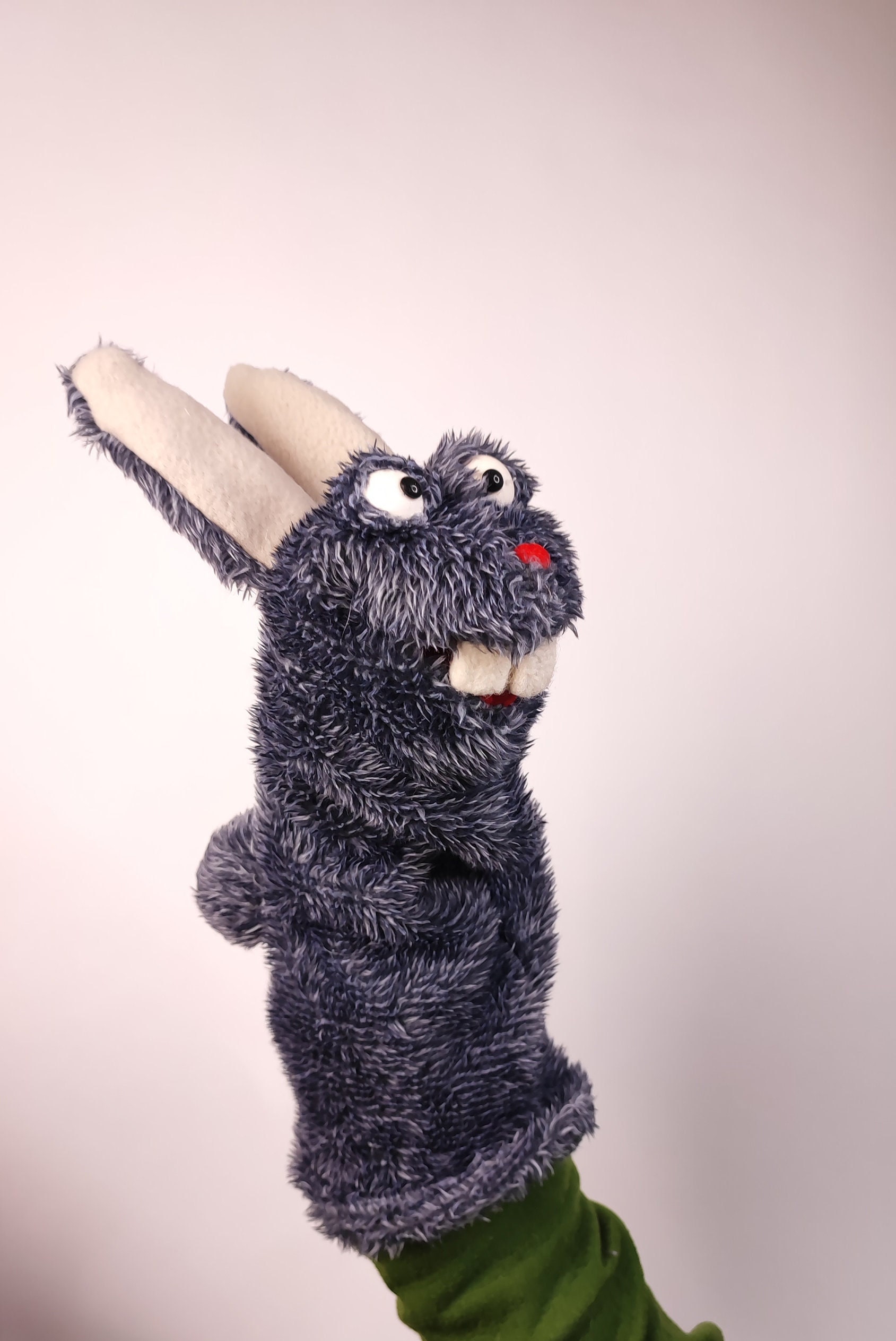 Henry the Rabbit Hand Puppet, Muppet Style, Therapeutic Puppet - Etsy