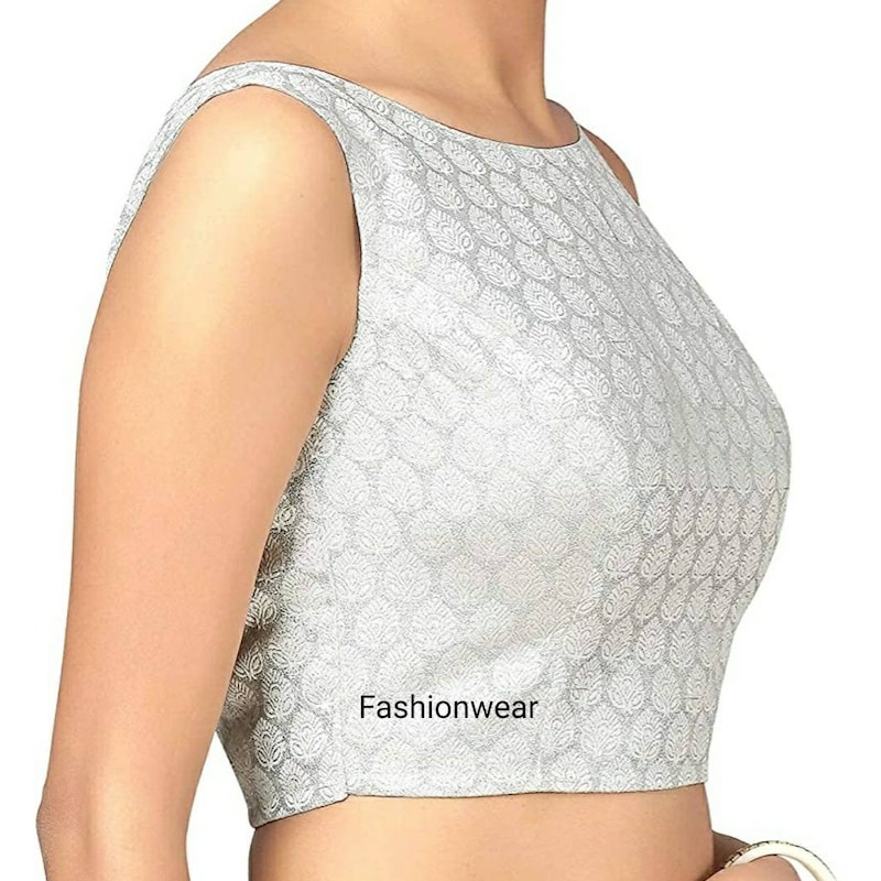 Silver Blouse for Saree - Etsy
