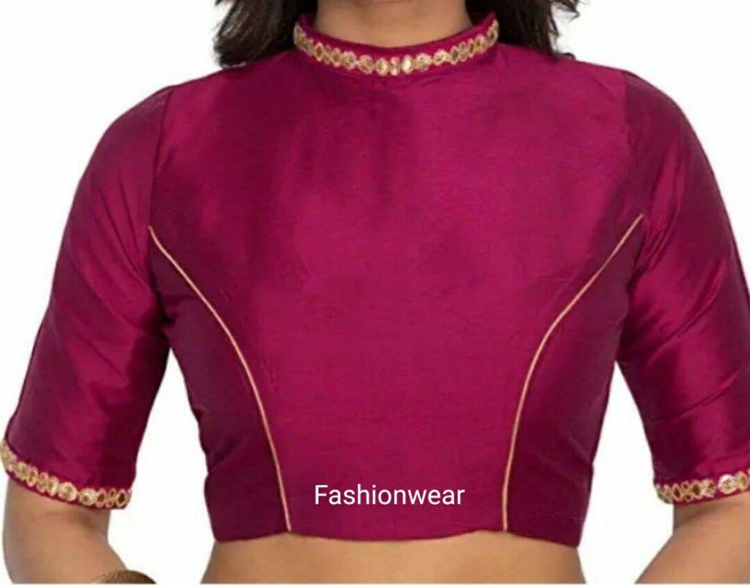 Beautiful Blouse, Readymade Rani Pink Blouse.maroon Blouse.ready to ...