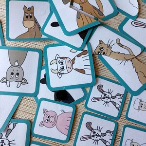 Farm Animals; Domestic Animals Printable; 3 Games; Memory, Shadow ...