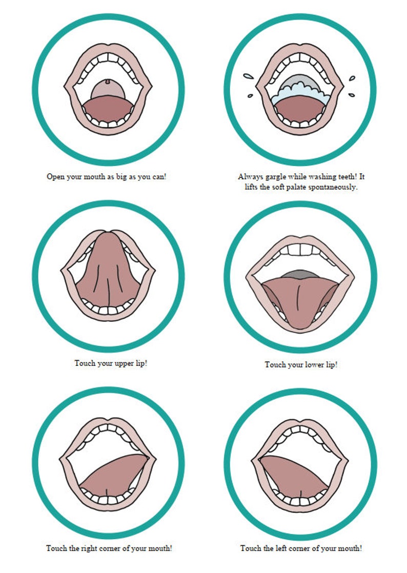 Tongue Exercises 18 Pictures of the Oral Area Practising Speech Therapy ...