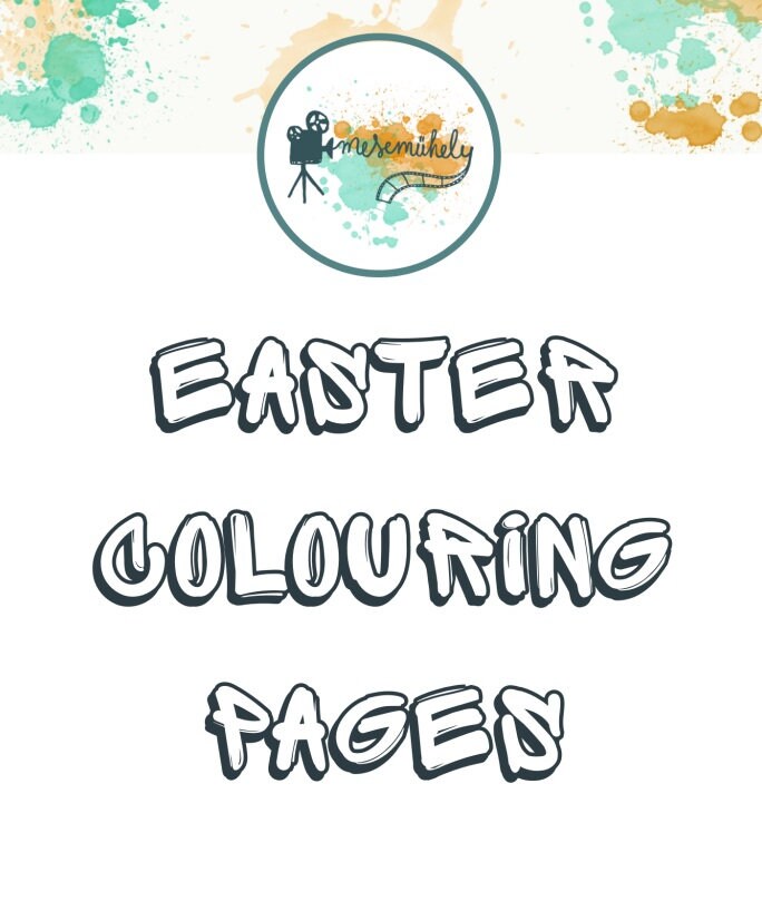 6 Pieces Easter Printable Coloring Pages; Follow the Dashed Lines ...