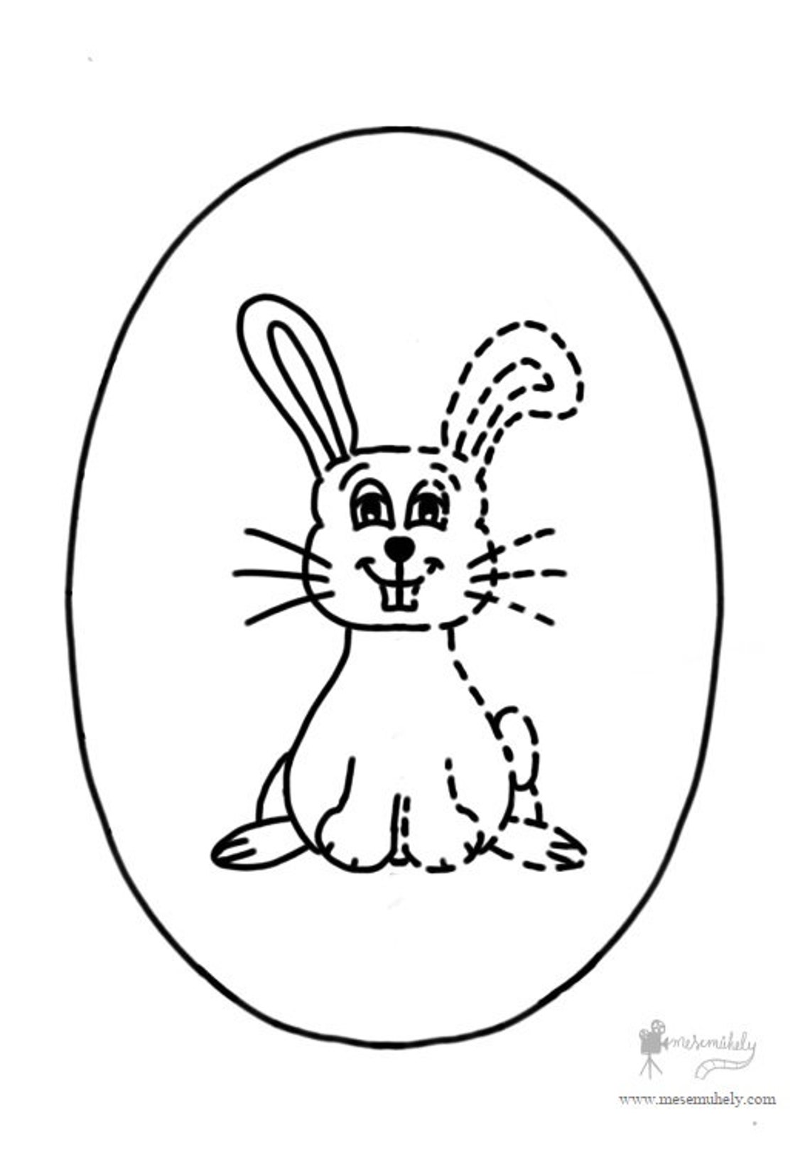 6 Pieces Easter Printable Coloring Pages; Follow the Dashed Lines ...