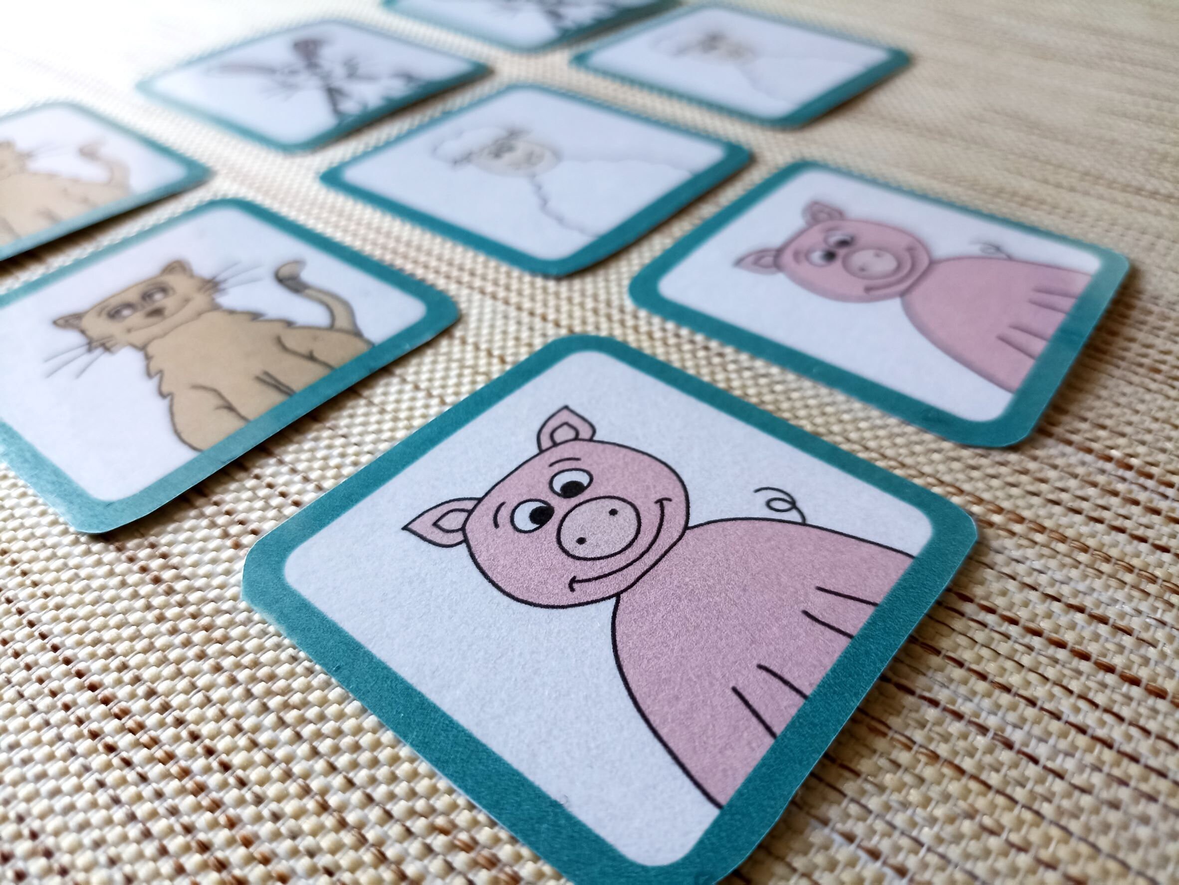 Farm Animals; Domestic Animals Printable; 3 Games; Memory, Shadow ...