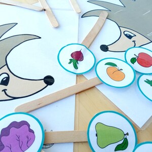 Printable Sorting Game - Fruits and Veggies; Educational Material ...