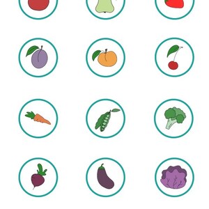 Printable Sorting Game - Fruits and Veggies; Educational Material ...
