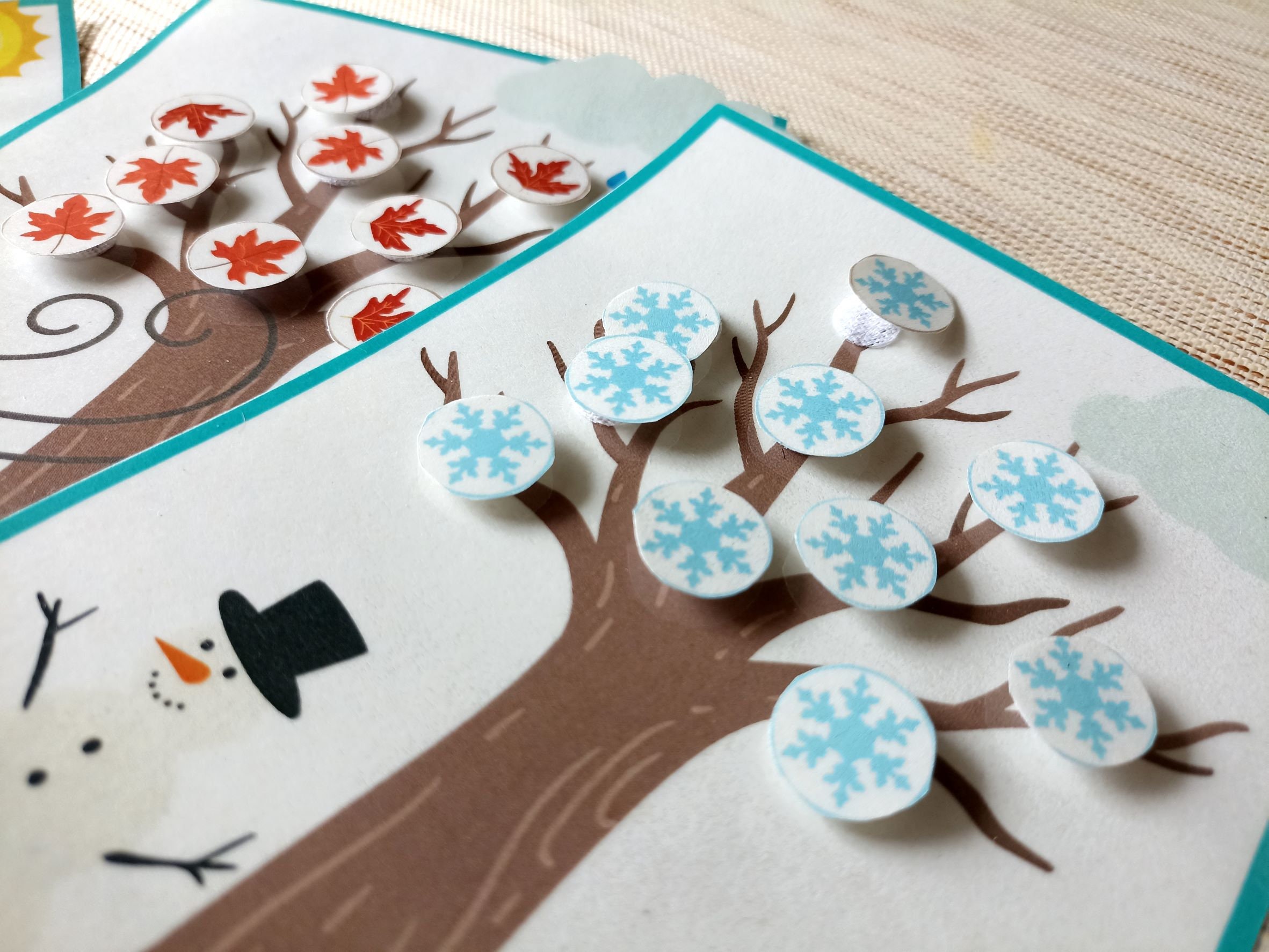 Four Seasons Printable Game; Educational Toy for Preschoolers and ...