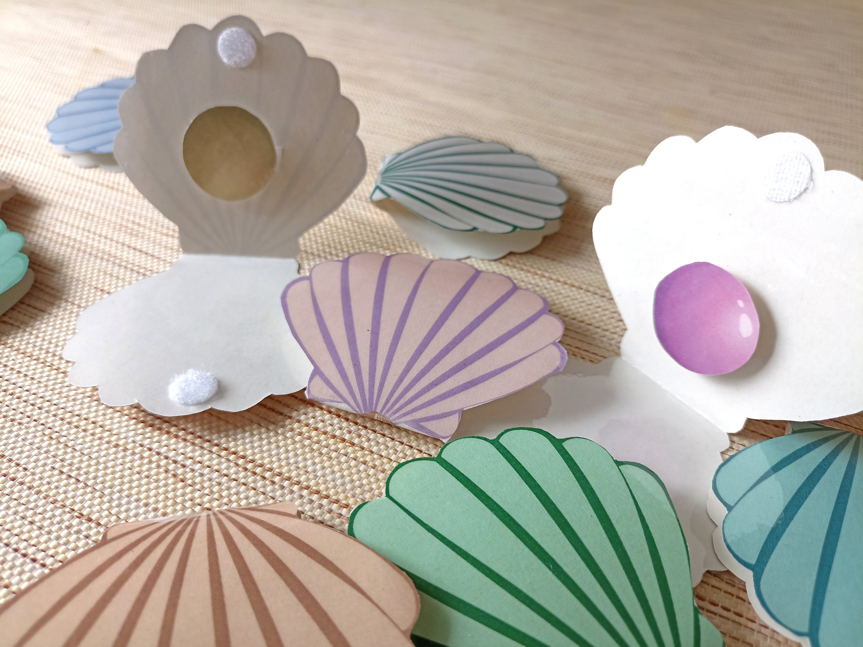 Sea Shells Memory Game; Where Are the Pearls; Colourful Shells and ...