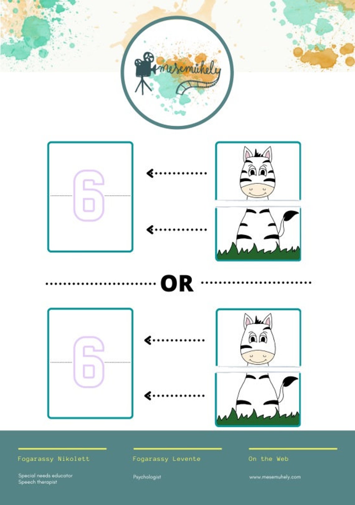 Printable Counting Game for Preschoolers and Primary Students Count the ...