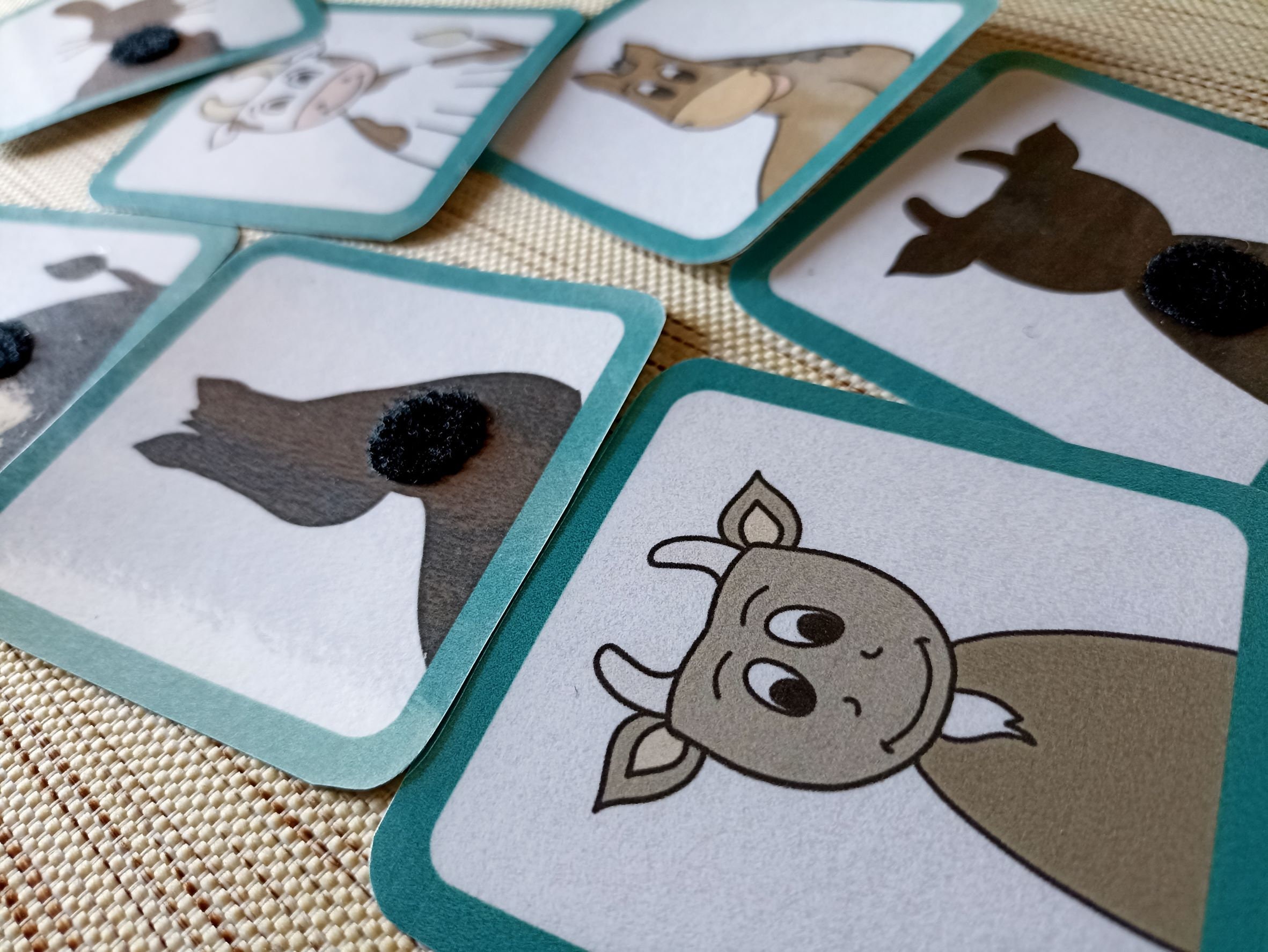 Farm Animals Domestic Animals Printable 3 Games Memory, Shadow Matching ...