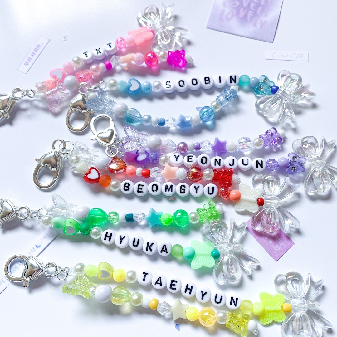 TXT Kpop Beaded Aesthetic Keychain Summer Collection: TXT Soobin ...