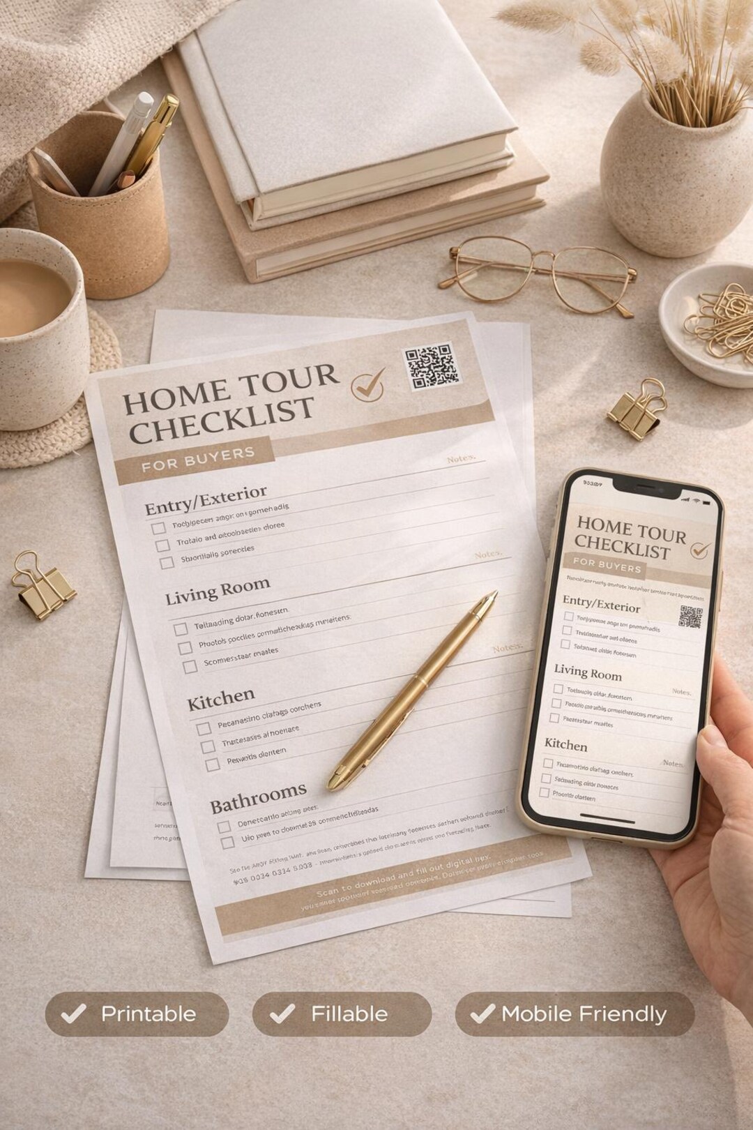 Home Tour Checklist for Buyers | Printable PDF, Real Estate Tool - Etsy