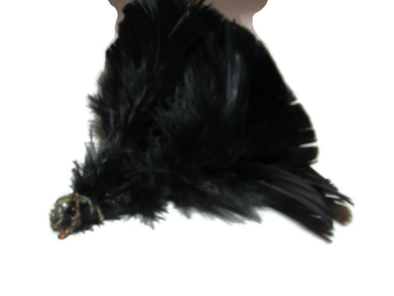 1930s Black Feather Cockade | Vintage Millinery Feather Rosette | Art ...