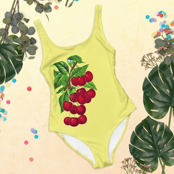 Cherry Swimsuit - Etsy