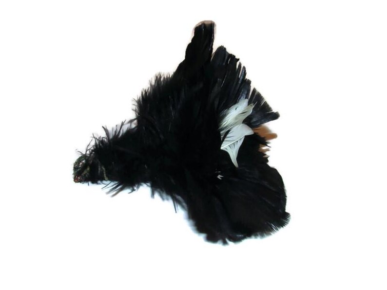 1930s Black Feather Cockade | Vintage Millinery Feather Rosette | Art ...