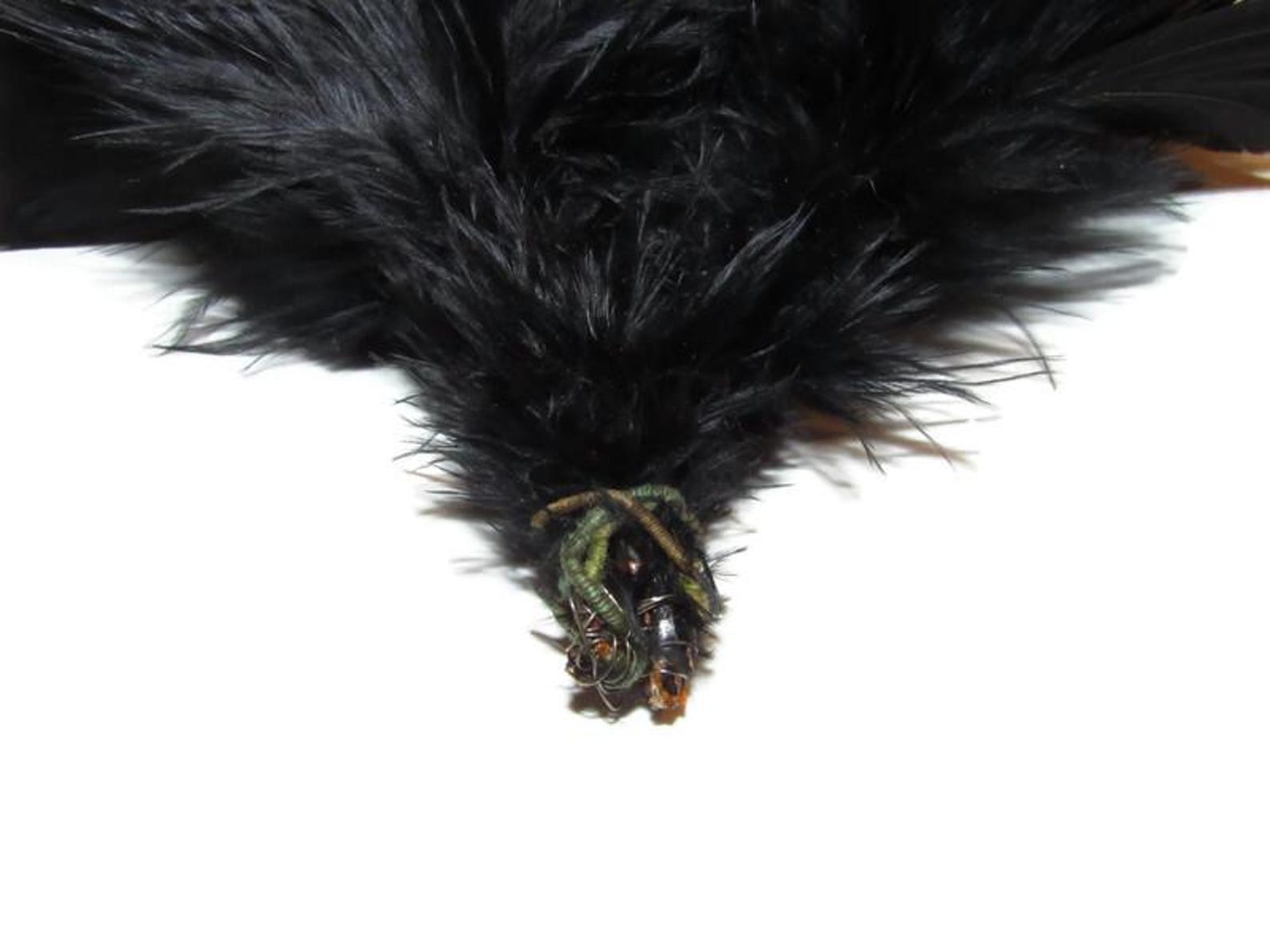 1930s Black Feather Cockade | Vintage Millinery Feather Rosette | Art ...