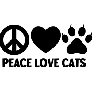 Peace Love Cats Vinyl Decal - Etsy