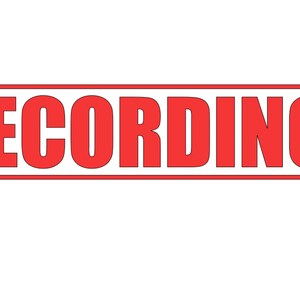 RECORDING Vinyl Decal - Etsy
