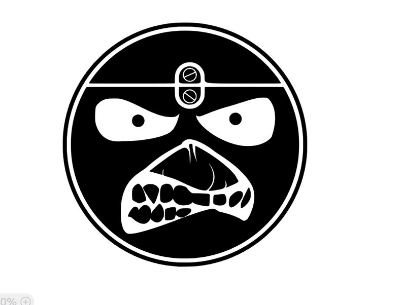Iron Maiden Eddie Logo Vinyl Decal - Etsy