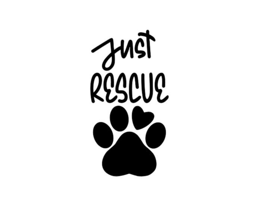 Just Rescue Pet Adoption Vinyl Decal - Etsy