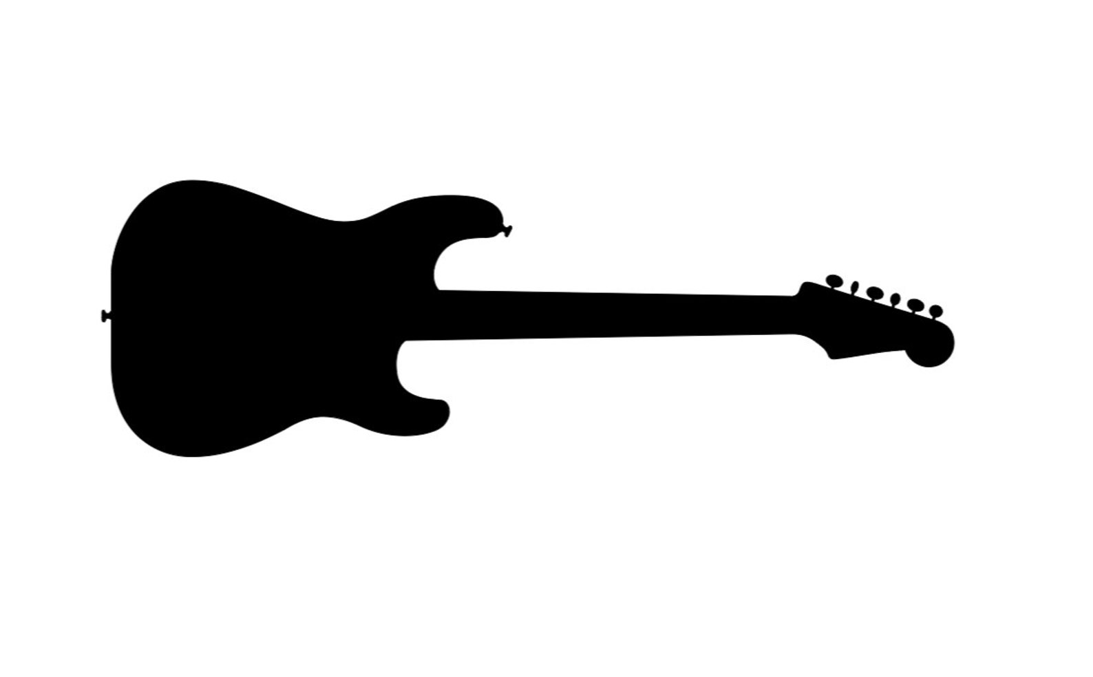 Fender Stratocaster Guitar Silhouette Vinyl Decal - Etsy