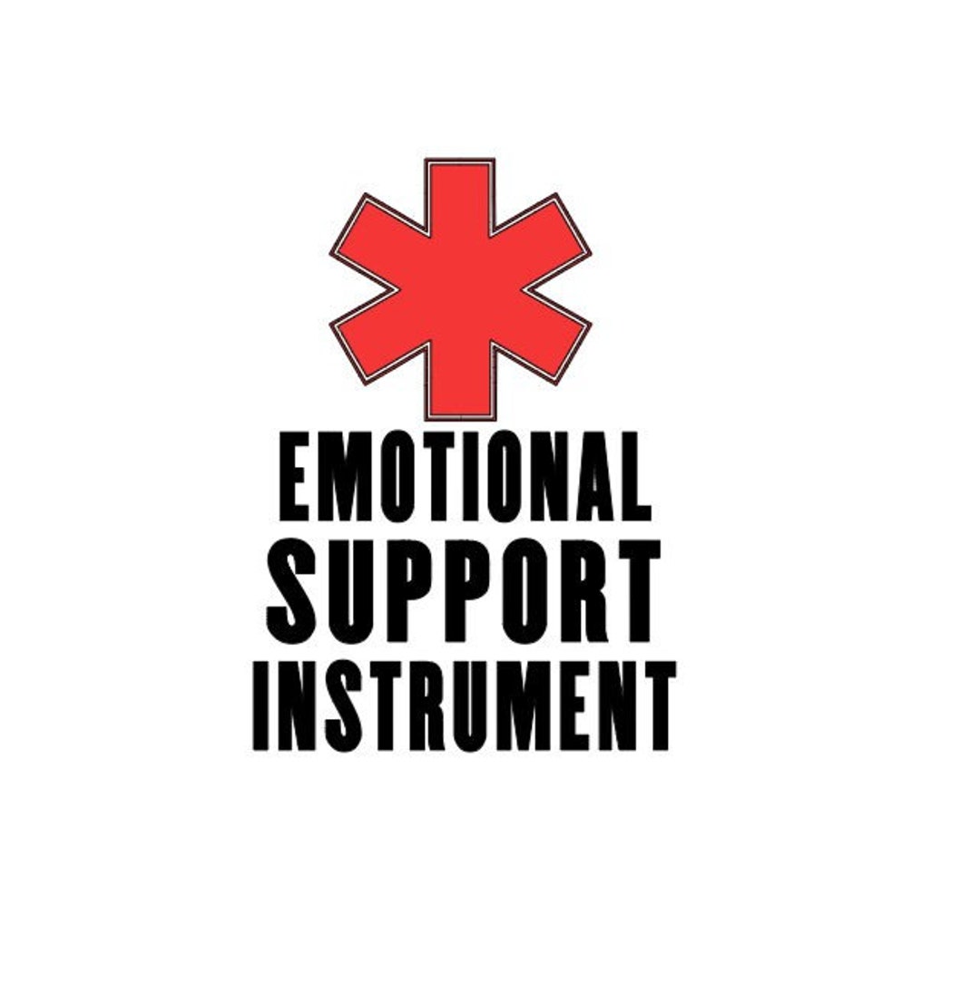 Emotional Support Instrument Vinyl Decal - Etsy